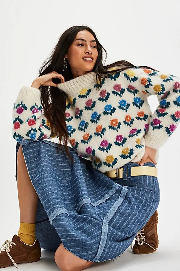 FRANTIC Magnolia Floral Sweater