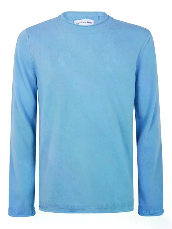 Comme Des Garçons Crew-neck Wool Jumper - Blue