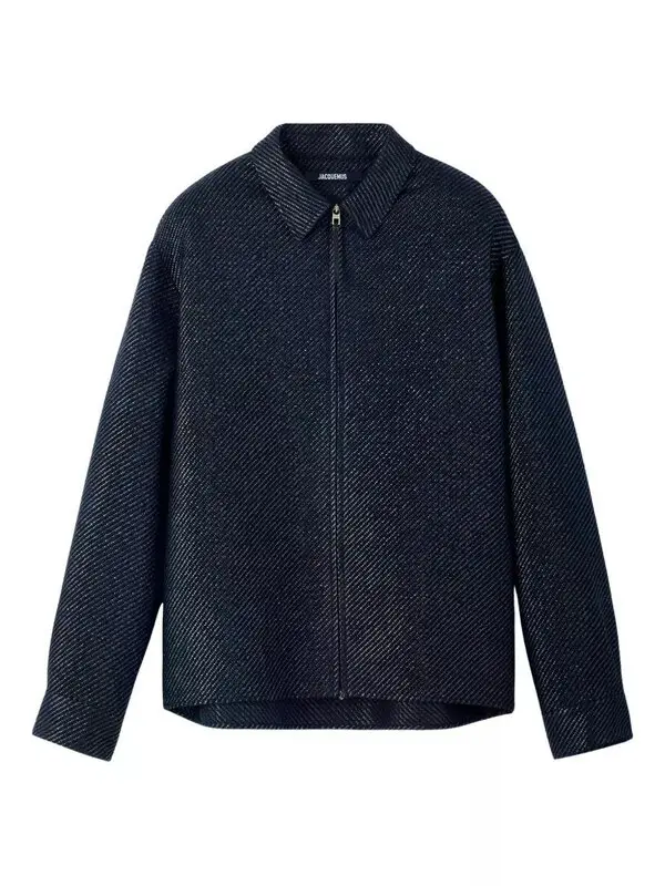Jacquemus Textured Zip-front Shirt Jacket