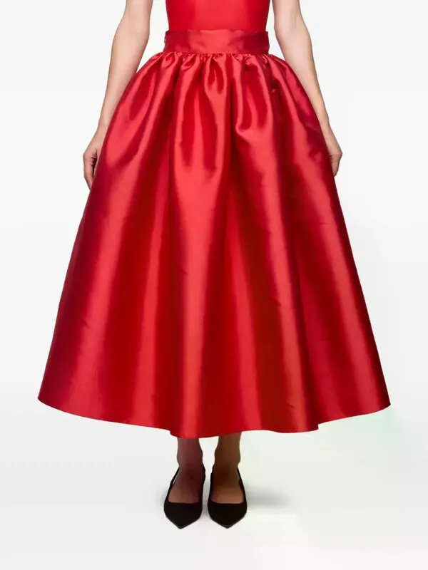 ATU BODY COUTURE Flared Satin Skirt - Red