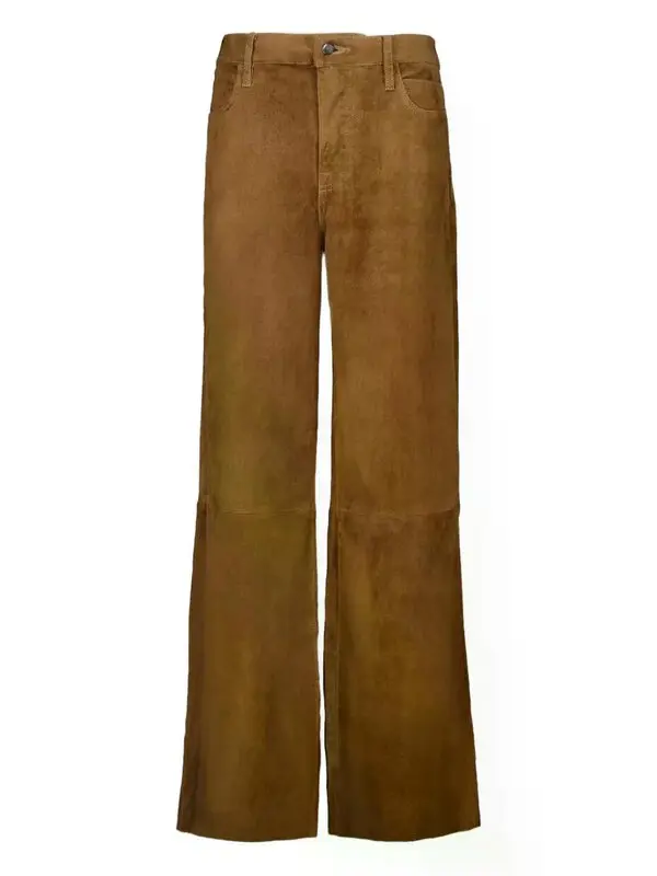 PAULA Wide-leg Suede Trousers