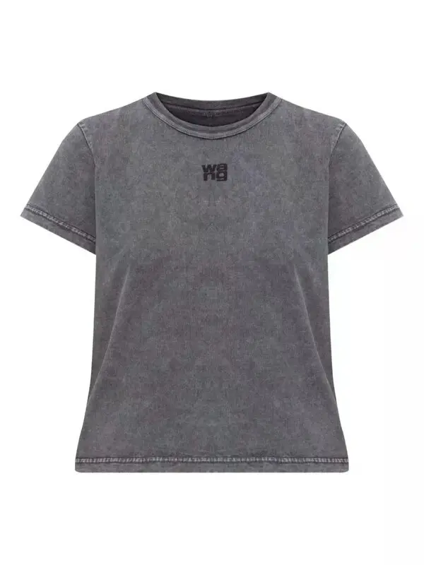 Alexander Wang Logo-embroidered Cotton Top