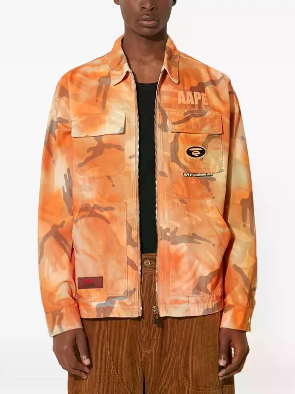 AAPE BY *A BATHING APE® Camo Zip-up Overshirt