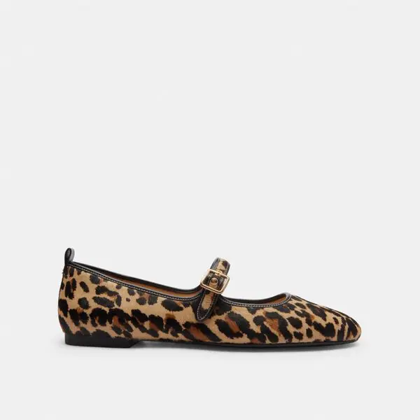 COACH® C Rivet Mary Jane With Leopard Print