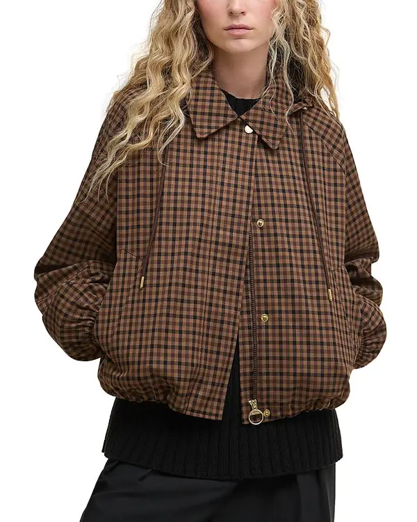 Barbour Audrey Showerproof Jacket - Vicuna Gingham Check