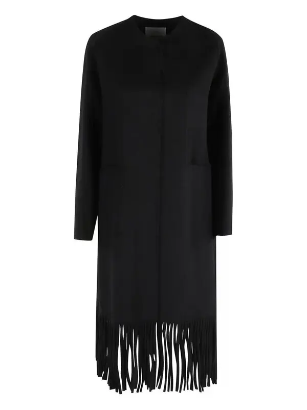 ERMANNO FIRENZE Fringed Single-breasted Coat