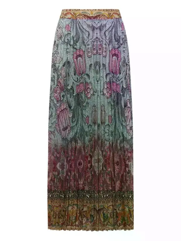 PIERRE-LOUIS MASCIA Floral-pattern Maxi Skirt - Blue