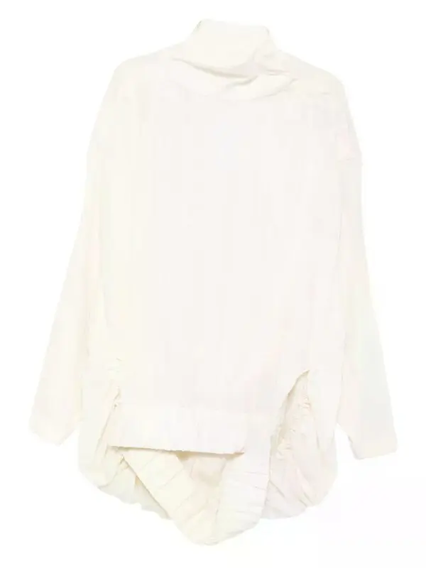 Jean Paul Gaultier High-neck Pleated Top