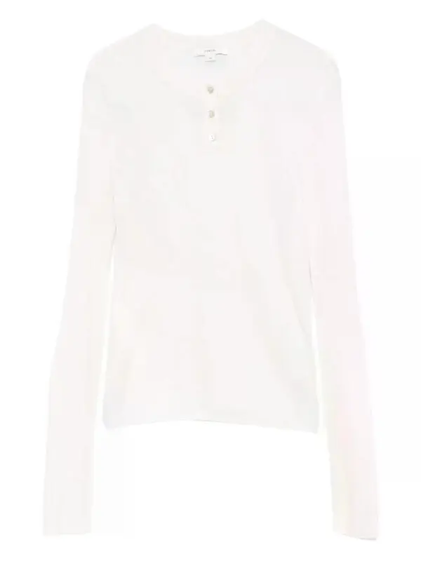 Vince Ribbed Henley Top