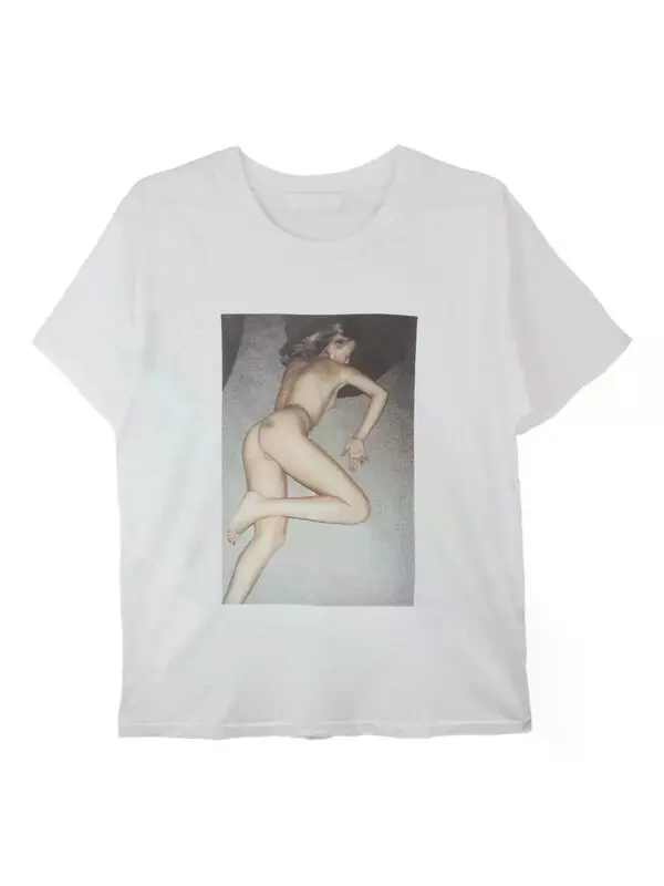 ALEXANDER DIGENOVA Slim Blonde Photographic-print Cotton T-shirt - White