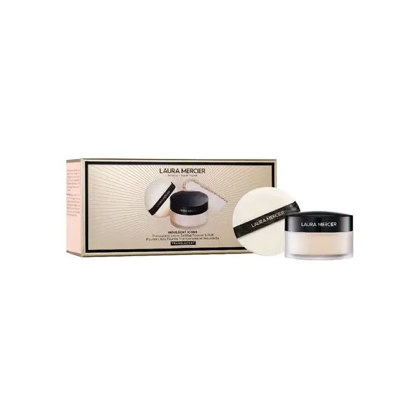 Laura Mercier Indulgent Icons Translucent Loose Setting Powder And Velour Puff Set - One-color