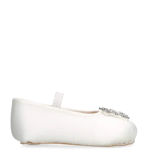 ARUNA SETH Satin Odette Ballet Flats - White