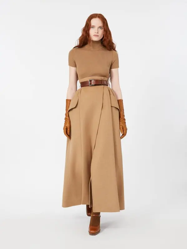 Max Mara Wool Knit Turtleneck Jumper - Camel