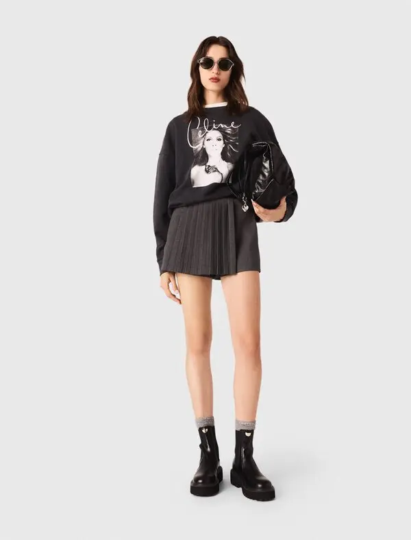 Maje X Céline Dion Cotton Sweatshirt - Grey