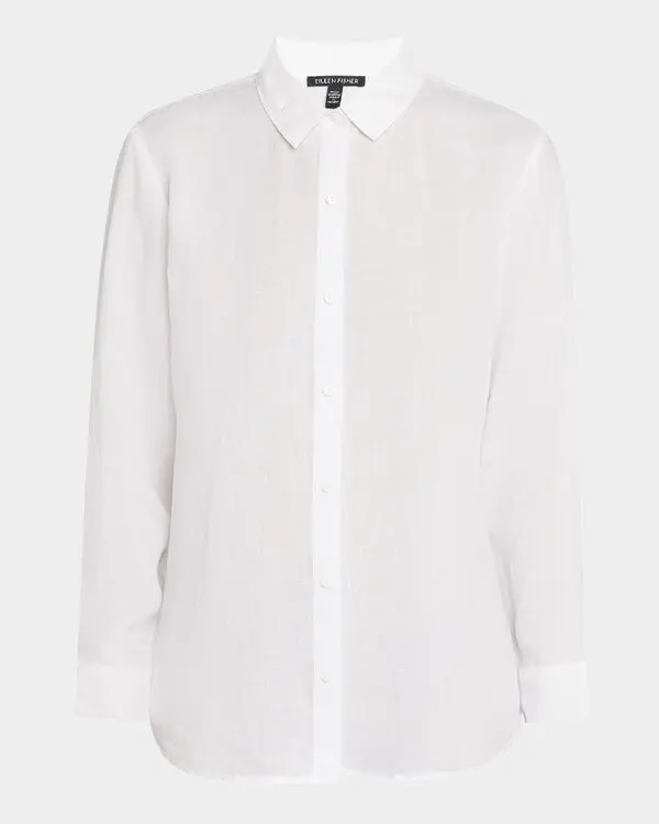 Eileen Fisher Button-down Organic Linen Shirt