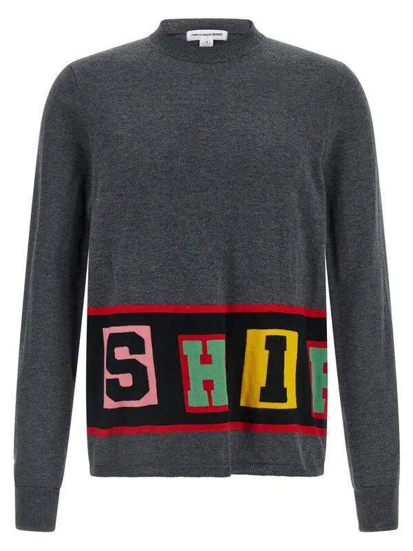 Comme Des Garçons Intarsia Sweater - Gray