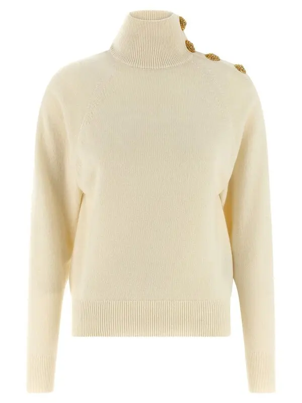 Balmain Cashmere And Wool Sweater - White
