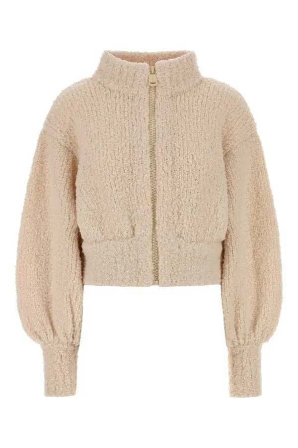 Zimmermann Hypnotic Boucle Bomber Jacket - White