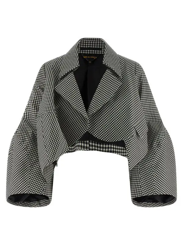 Comme Des Garçons Vichy Wool Shrug - Multicolor