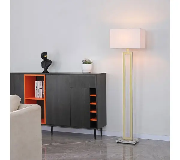 GLOBE ELECTRIC D'alessio 58' Floor Lamp Shade & Led Bulb