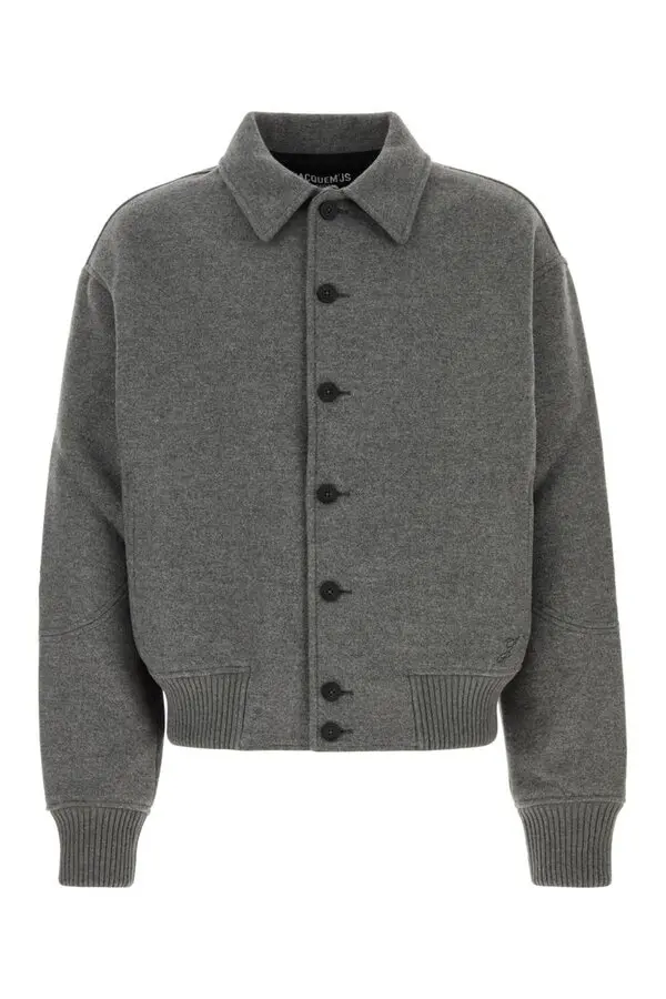 Jacquemus Le Bomber Felt Jacket - Grey