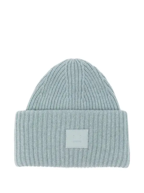 Acne Studios Logo Patch Beanie - Clear Blue
