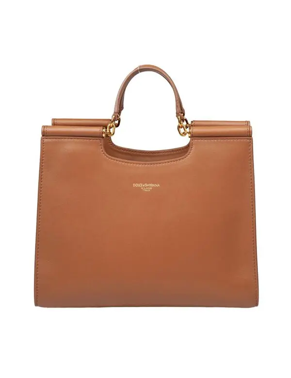 Dolce & Gabbana Sicily Small Leather Shopping Bag