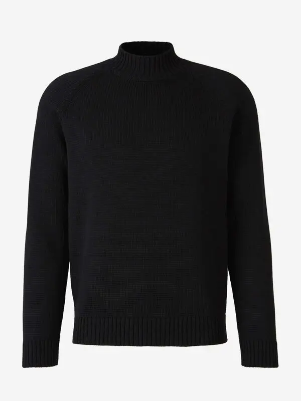 ZANONE Virgin Wool Knit Sweater - Black