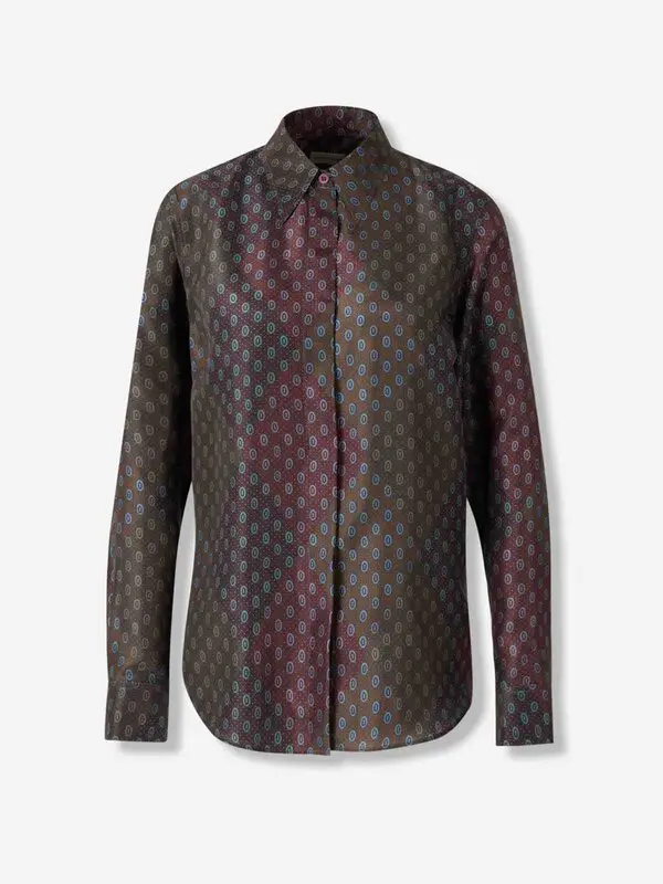 Dries Van Noten Printed Silk Blouse