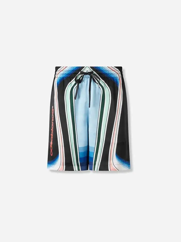Casablanca Printed Silk Bermuda Shorts