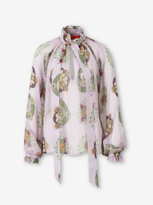 La DoubleJ Cerere Floral-print Silk Blouse - Multicolor