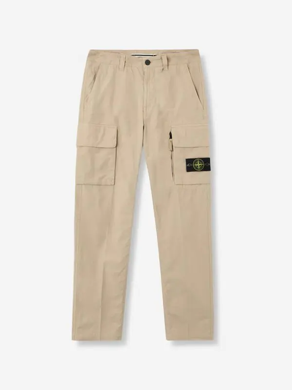 Stone Island Cargo Cotton Twill Pants - Brown