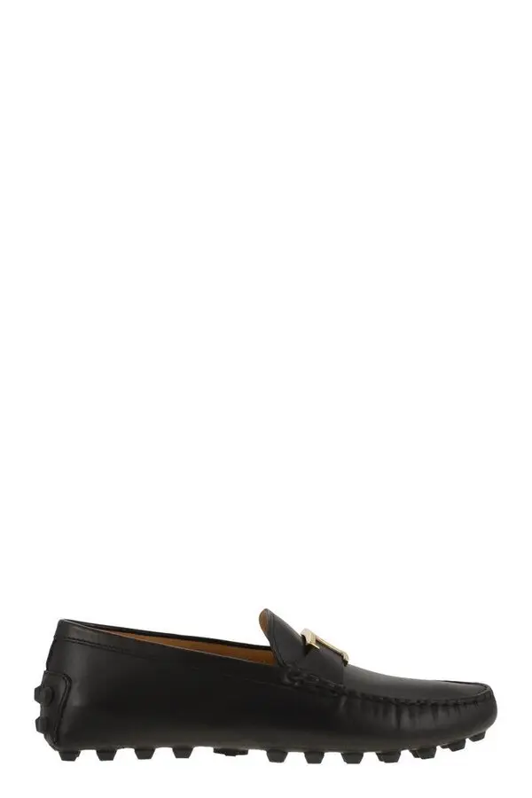 TOD'S Bubble Loafers With T Timeless Accessory - Black