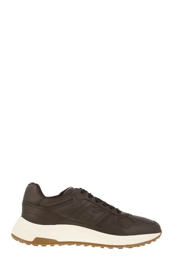 Hogan Hyperlight Leather Trainers - Brown