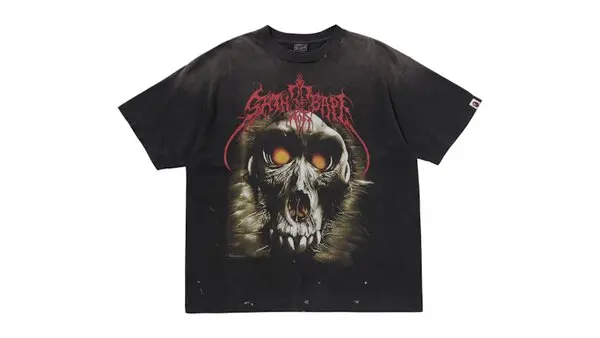 BAPE X Saint Mxxxxxx Saint Tee Shirt - Black