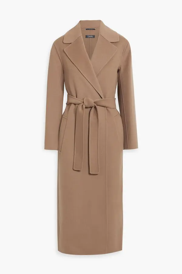 Max Mara Luci Belted Wool-felt Coat