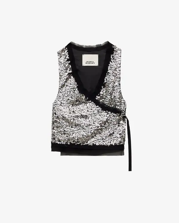 Isabel Marant Tahina Vest - Silver
