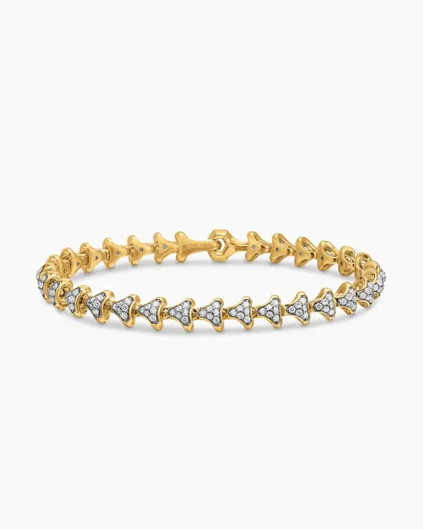 David Yurman Armory® Link Bracelet In 18k Yellow Gold With Diamonds