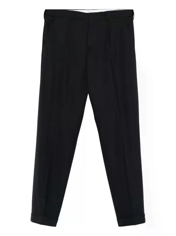 CELLAR DOOR Pleated Cuffed Trousers - Black