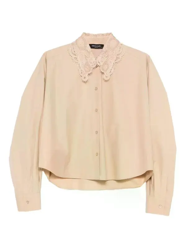 Fabiana Filippi Lace-trimmed Button-down Shirt