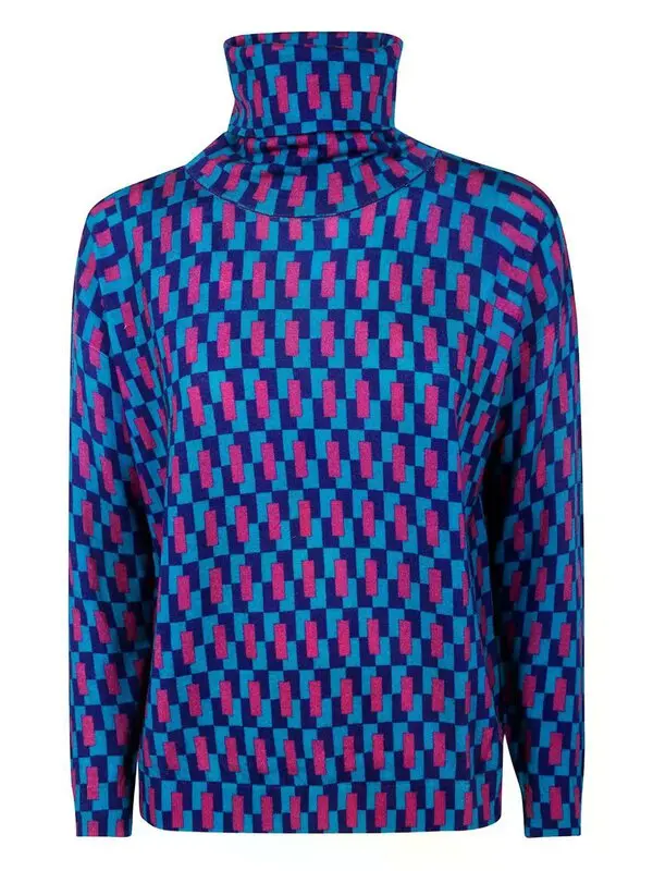 IN BED WITH YOU Geometric-pattern Jumper