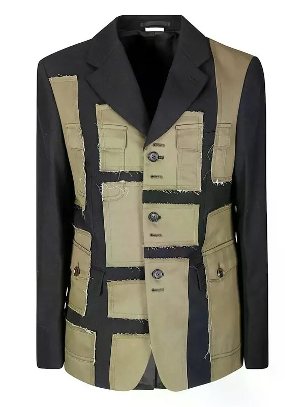 Comme Des Garçons Patchwork Wool Blazer