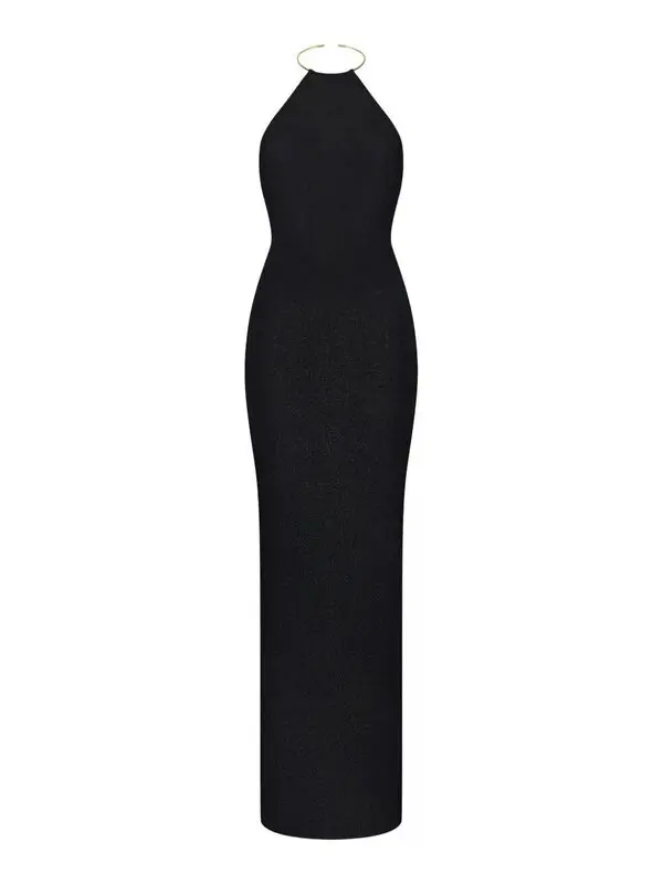 KOROBEYNIKOV Halterneck Backless Maxi Dress