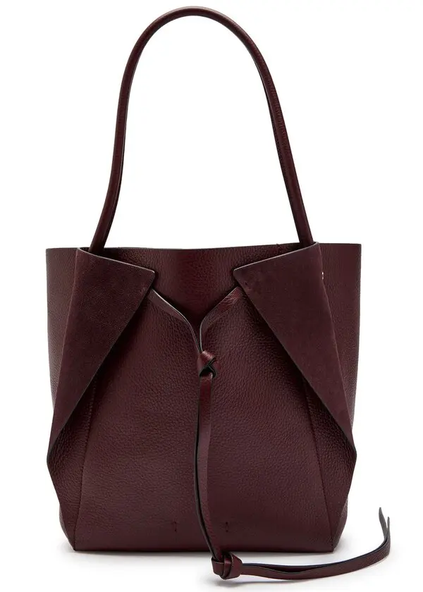 Gabriela Hearst Marija Leather Tote Bag - Bordeaux