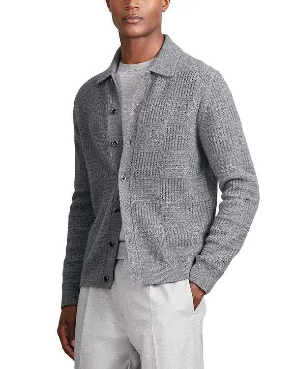 REISS Lisbon Pointelle Wool Shirt