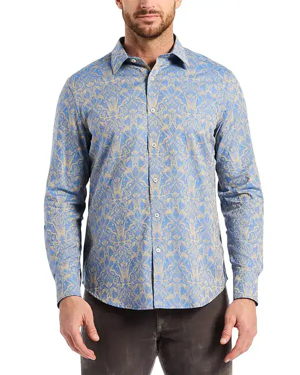 Robert Graham Highland Button Down Shirt In Khaki - 25% Off | Editorialist