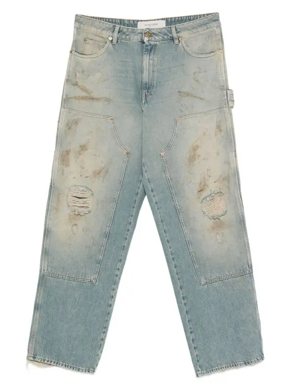 Golden Goose Distressed Denim Jeans - Sky Blue