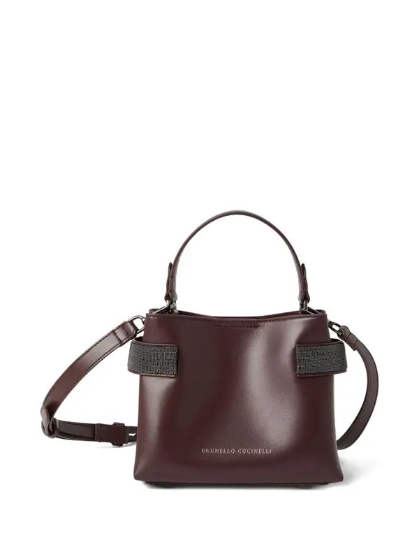Brunello Cucinelli Essence Small Leather Handbag - Red