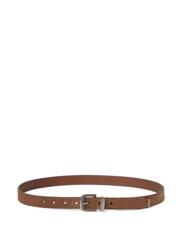 Emporio Armani Leather Belt - Beige