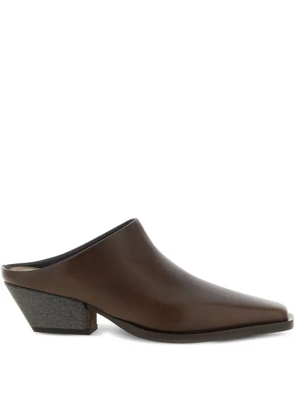 Brunello Cucinelli Leather Sabot